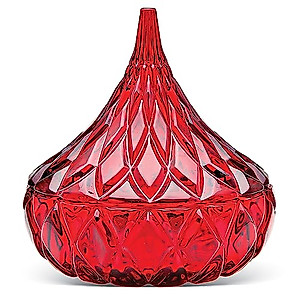 Godinger Red Crystal Hersheys Kiss Candy Dish