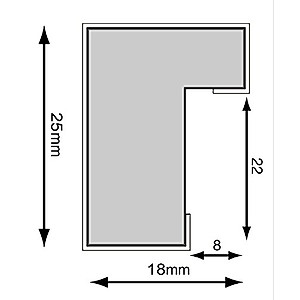 FRAMES BY POST Rio Picture Photo and Poster Frame, MDF Wood, White with Dark Grey Mount, 50 x 40 cm Image Size A3