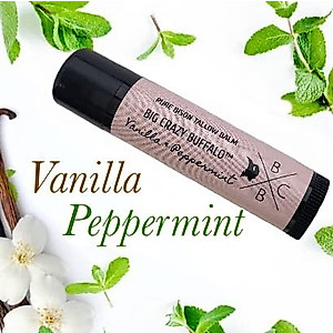 Big Crazy Buffalo Pure Bison Tallow Lip Balm Set (5 pack) - Moisturizing, Non-Habit Forming, Soothes Chapped Lips, Hydrating