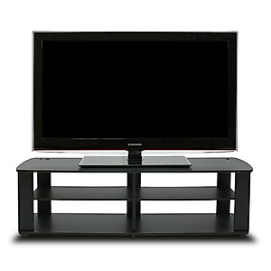 Furinno 11191BK THE Entertainment Center TV Stand, Black