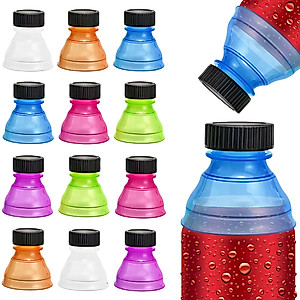 CoguZed 12 Packs Soda Can Lids and Covers - Spill-proof Soda Can Lid for Beer, Juice, Energy Drinks - BPA-free Reusable Can Lids Soda Accessories for Picnic and Beach Parties