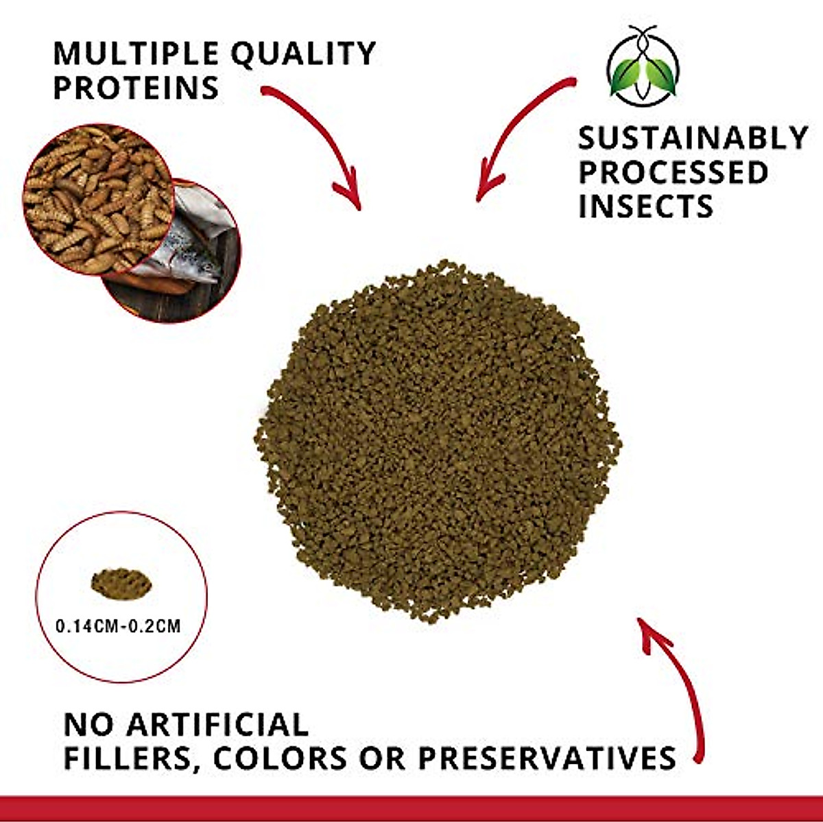 Fluval Bug Bites Cichlid Fish Food, Granules for Small to Medium Sized Fish, 1.59 oz., A6580