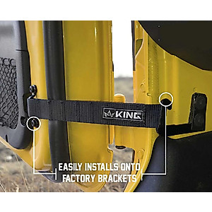 Overland Vehicle Systems King 4WD Heavy Duty Adjustable Door Straps Solid in Pairs - Universal Fitment for CJ, YJ & TJ & JK - 600 Denier Ballistic Nylon