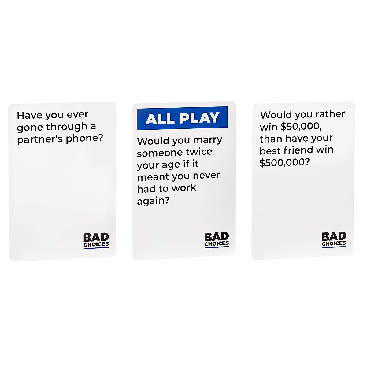BAD CHOICES Party Game - The Have You Ever? Game - Hilarious Adult Card Game for Fun Parties and Board Games Night with Your Friends