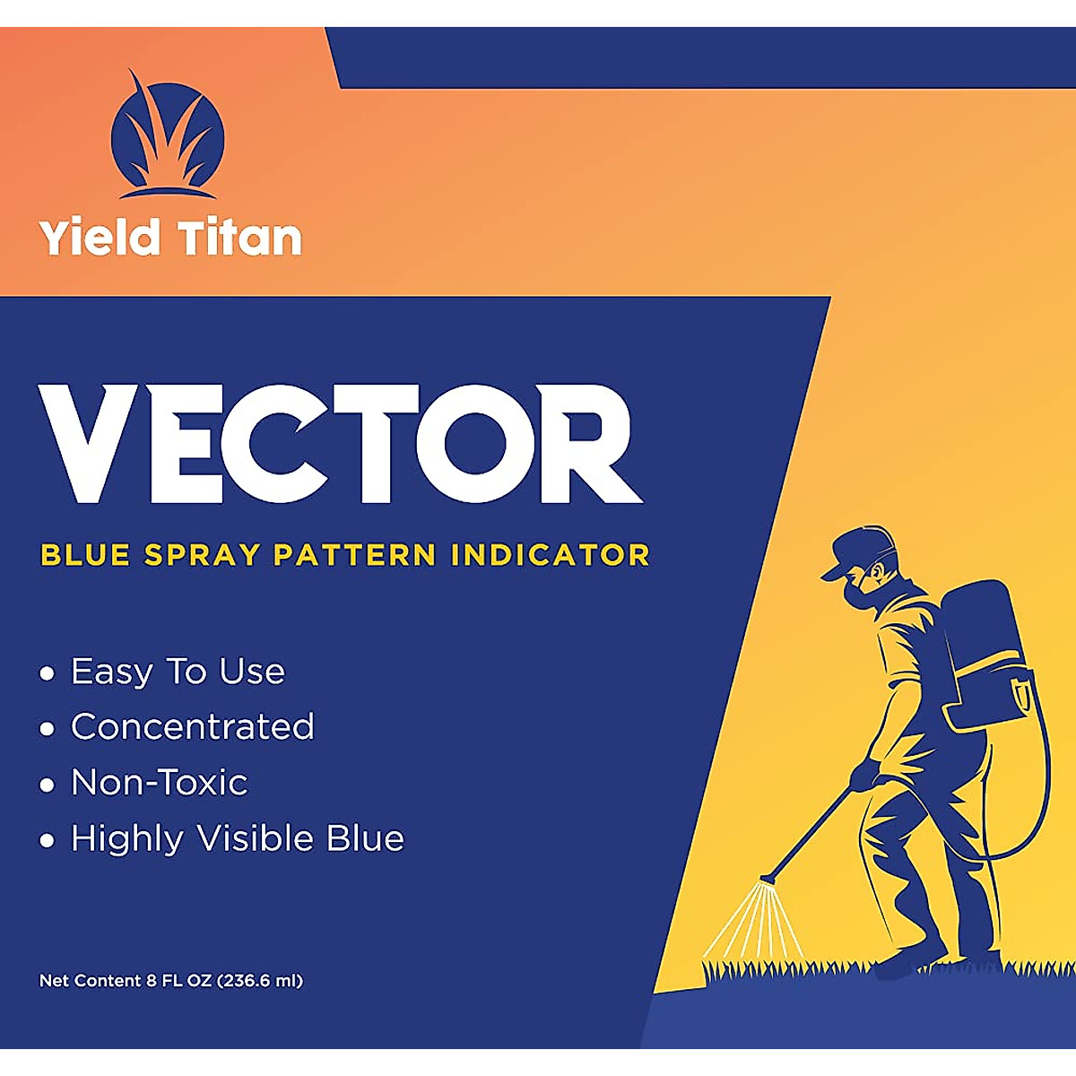 Primesource Meso 4 SC Select with Yield Titan's Vector Blue Concentrated Spray Pattern Indicator 8 Ounces and Surfactant