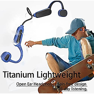 Bone Conduction Headphones Waterproof Headphones for Swimming - Bluetooth MP3 Player Wireless IPX8 Sport Earphones Open Ear 16GB with Mic Noise Cancelling for Running Diving Underwater Gym Spa