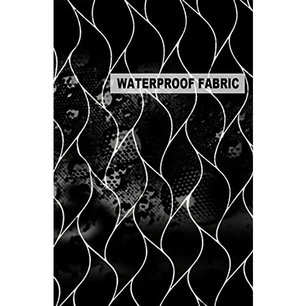 Outdoor Pillows 18x18 Waterproof Outdoor Pillow Covers, Black Wave Line Printed Polyester Throw Pillow Covers Garden Cushion Decorative Case for Patio Couch Decoration Set of 2, Black Texture