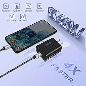 Fast Charger Type C 25W USB C Charger for Motorola Edge(2022), Edge 40Pro/40/30/30 Fusion,Moto G Power 5G/G Play, G73 G13, Google Pixel 7Pro/7/6/6a Phone Charger 6FT Cable Type C Charger Fast Charging