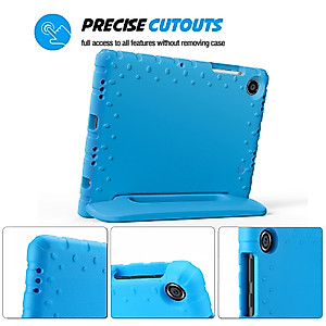 ProCase Kids Case for Galaxy Tab A8 10.5” 2022 (SM-X200/SM-X205/SM-X207), Shockproof Convertible Handle Stand Cover Lightweight Kids Friendly Protective Case for Galaxy Tab A8 10.5 Inch 2022 -Blue