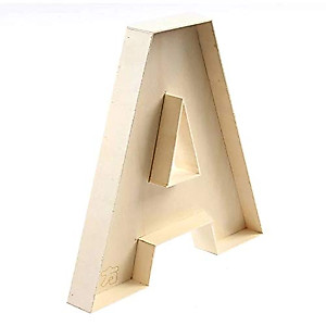 22cm Wooden Fillable Letter A, Fillable Letters & Numbers Shapes