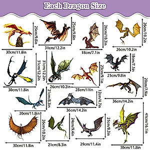WOYINIS 3D Fantasy Dragon Wall Decal Peel & Stick Dragon Flying Wall Stickers Removable Vinyl Wall Art Decor for Kids Living Room Classroom Nursery Decoration