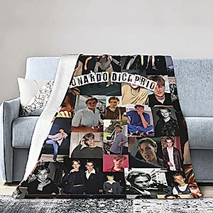 LEBEE Leonardo Dicaprio Fleece Blanket Ultra-Soft Bed Blankets Flannel Throw Blanket Quilt Outdoor Travel Blanket Picnic Blankets and Home Warm Throws Blanket for Adults/Children Gift 40''x50'' (02)