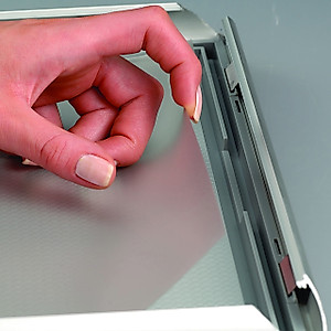 M&T Displays Opti Snap Poster Frame with Support Leg 8.5x11 Inch Silver 1" Aluminum Profile Front Loading Photo Picture Document Certificate Sign Holder Mitered Corner Anti Glare Cover