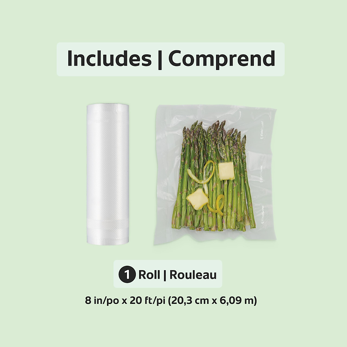 FoodSaver 8" x 20' Heat-Seal Roll