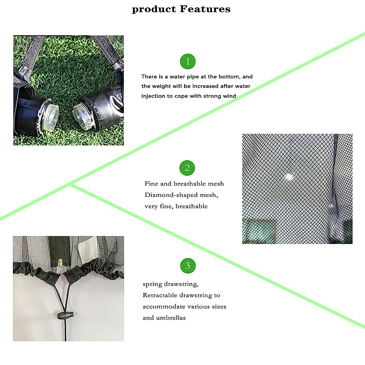 Tiimmgaal 9/10 FT Mosquito Net For Patio Umbrella Outdoors Screen Polyester Hanging Tent(Mosquito Net Only)