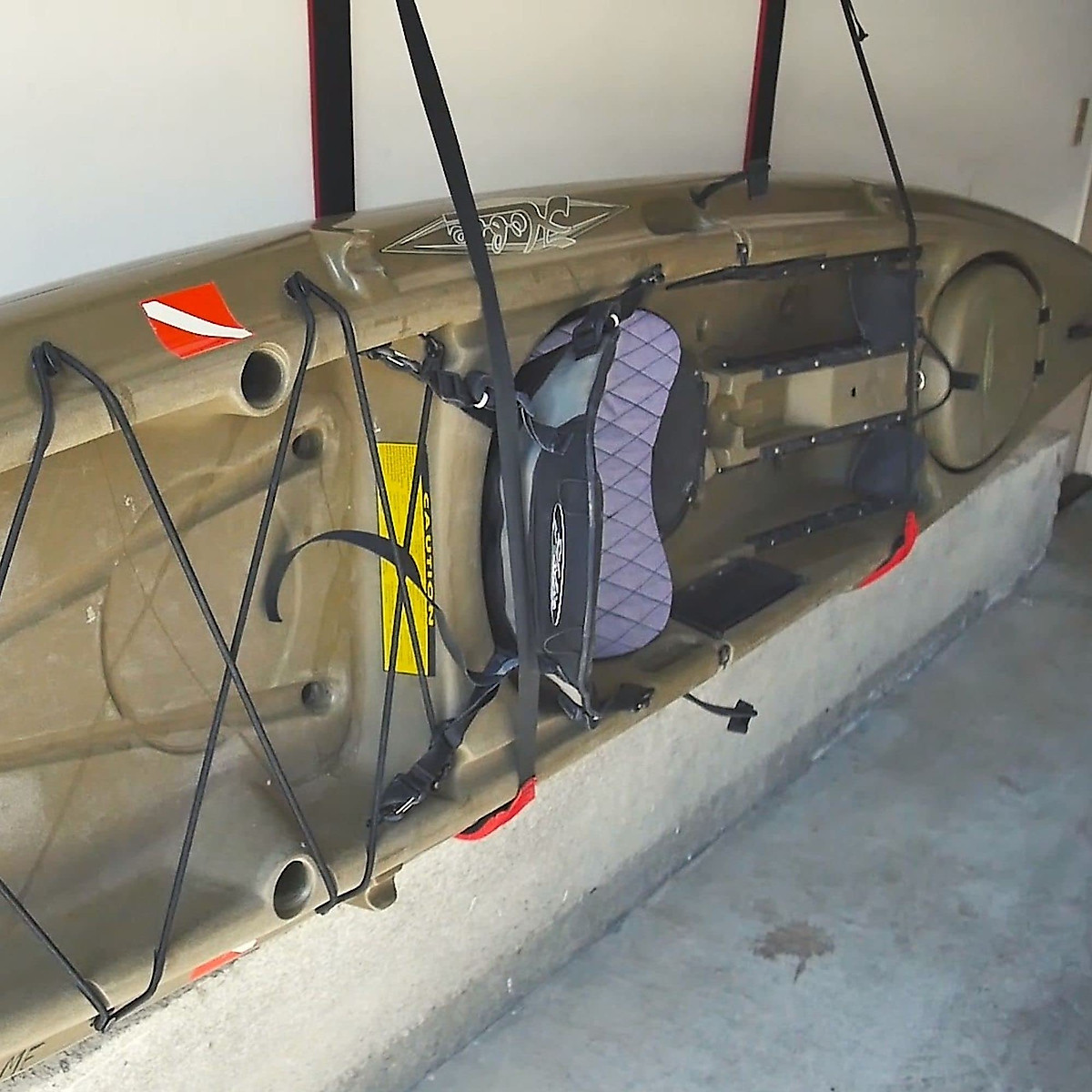 COR Surf Kayak Storage Rack | Premium Adjustable Padded Wall Straps for Kayaks, SUP Paddle Board & Surfboard for Indoor & Outdoor Storage