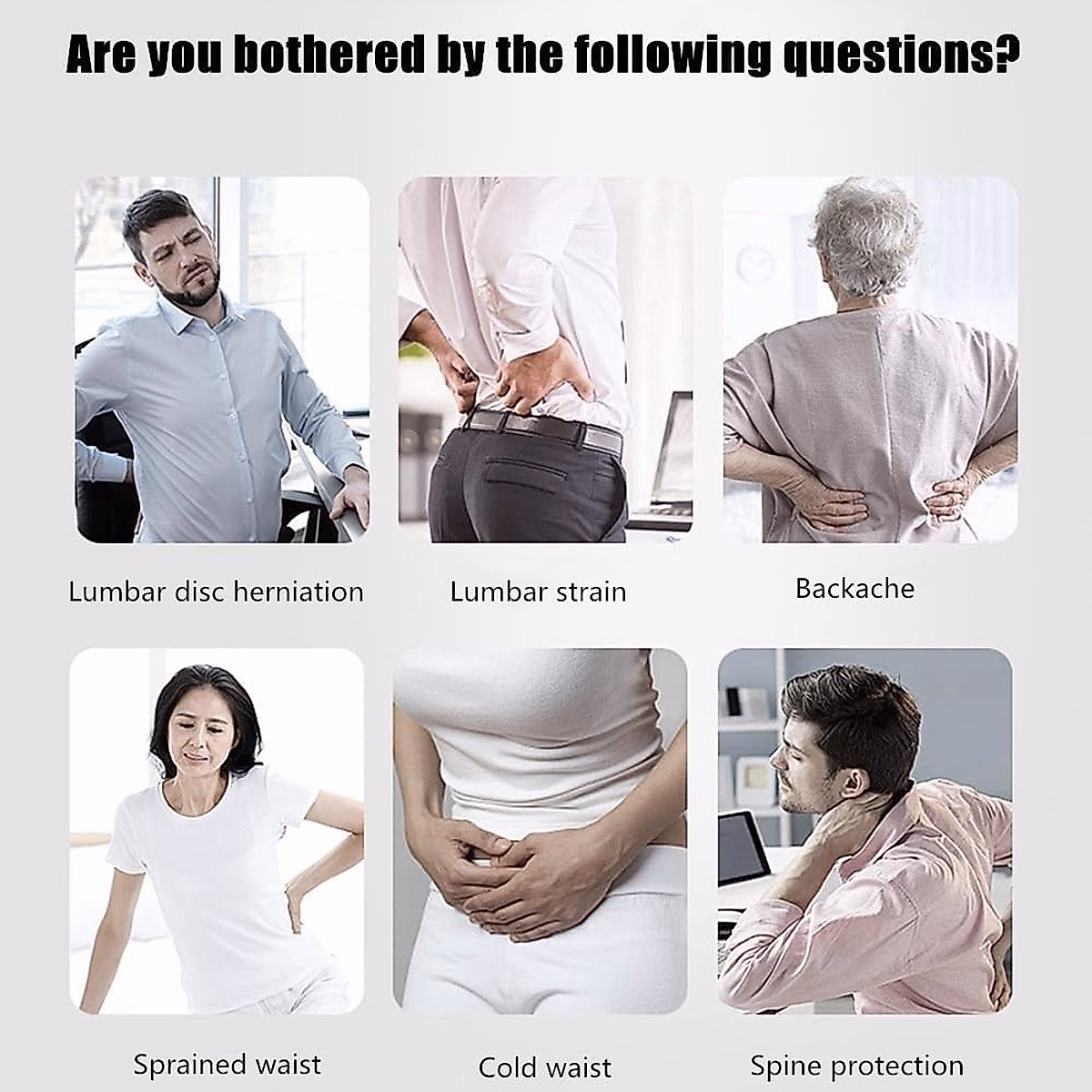 PROHEL Back Brace to Relieve Lower Back Pain with Lumbar Pad Support for Men/Women. Mild, thin, orthopedic, rigid, adjustable herniated disc (Size : L.)