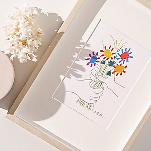 Wall Art Print Picasso Print, Picasso Bouquet of Peace Art Print, Picasso Poster, Pablo Picasso Flowers Lithograph, Vintage Poster, Exhibition Poster #PP31 11x17 Inches