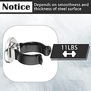 LEIFIDE Magnetic Hook Round Base Magnet Fastener with Steel Clip Chrome Plate Magnetic Tool Holder Heavy Duty Magnetic Holder for Indoor Outdoor Hanging Kitchen Home Organization (4, Black)