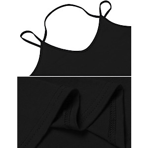 Tobrief Women's Sexy V Neck Halter Spaghetti Strap Backless Cami Tank Top Black S