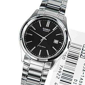 Casio MTP-1183A-1AEF Men's Watch Analogue Quartz Stainless Steel, Silver/Black, Bracelet