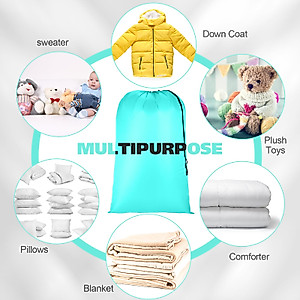 Aliceset 36 Pieces Travel Laundry Bags Extra Large Laundry Bag 29 x 40 Inch Dirty Clothes Travel Bag with Drawstring Slip Lock Closure for College, Dorm and Apartment Dwellers Storage, 36 Colors