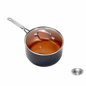 Gotham Steel 1048 3 quart saucepan, Brownish