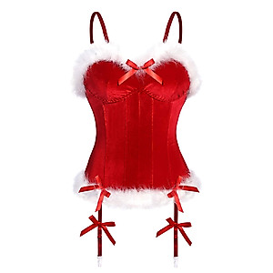 Avidlove Women's Corset Busiter Lingerie Chirstmas Costumes Overbust Corset