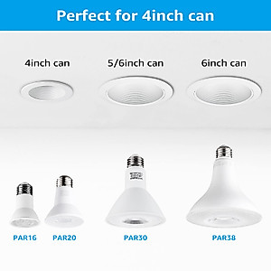 TORCHSTAR 12-Pack PAR20 LED Bulbs, CRI 90+ Dimmable 500 LM LED Spotlight Bulb, 5000K Daylight, UL & Energy Star Listed, 6.5W 50 Watt Equivalent, 40 Degree Beam Angle, E26 Medium Base