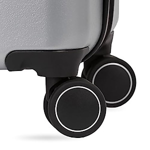 SwissGear 8020 Eclipse Hardside Expandable Luggage with Spinner Wheels, Ultimate Grey, Checked-Large 27-Inch