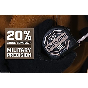 Spec Ops Tools 25-Foot Tape Measure, 1 1/8" Double-Sided Blade, Military-Grade Composite Case, 3% Donated to Veterans,
