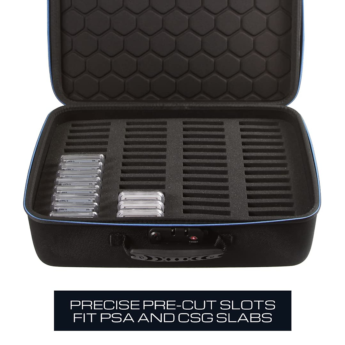 Card Titan PRO Graded Coin Case with 56 Slots for PCGS or NGC Graded Coin Slab - Individual Slots for Graded Coins - Protects and Perfectly Fits NGC and PCGS Coin Cases - Coin Collection Supplies