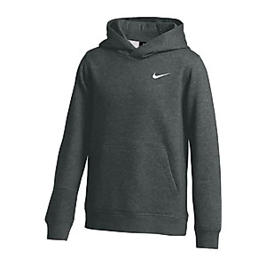 Nike Youth Fleece Pullover Hoodie (Anthracite, Small)
