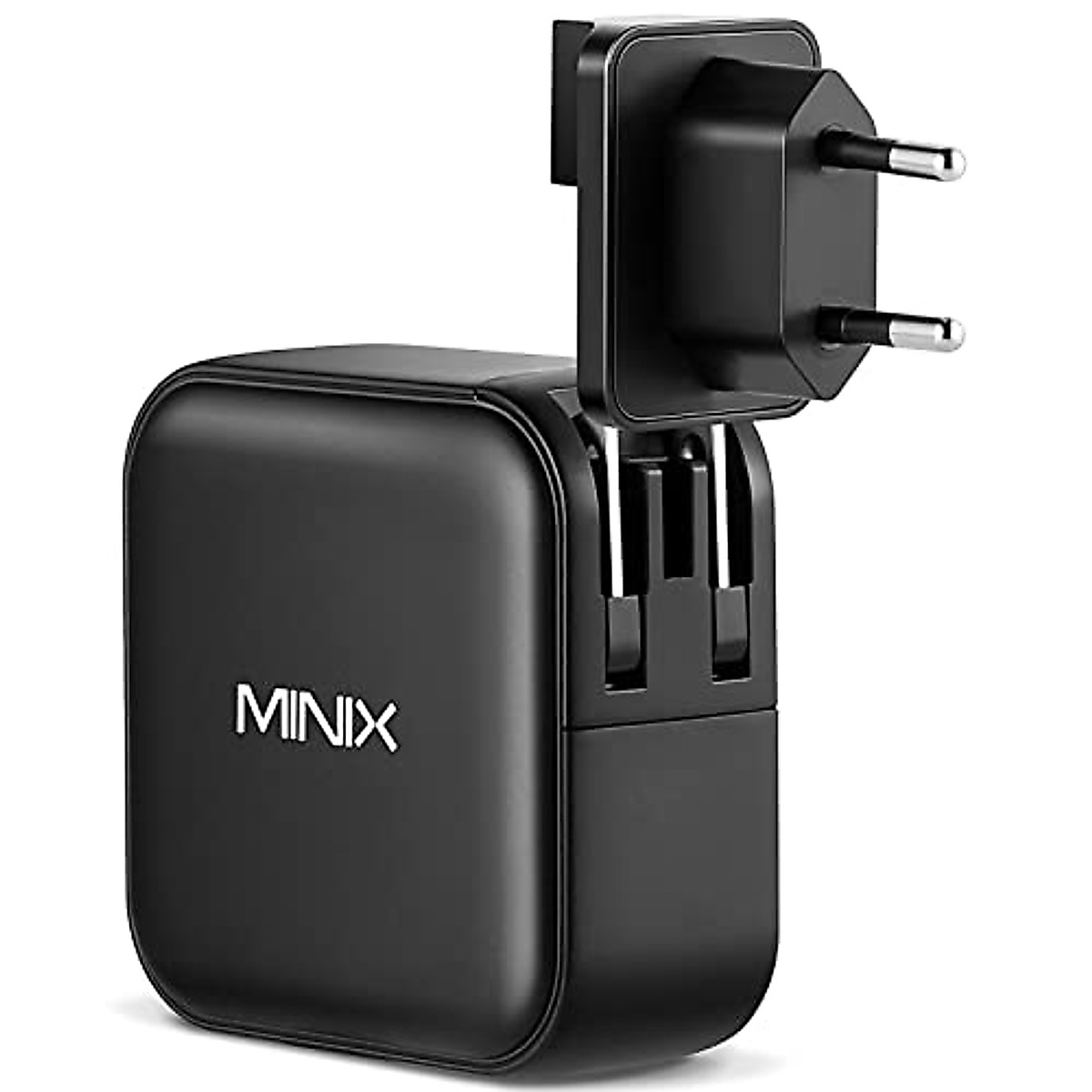 MINIX NEO P3 100W Turbo 4-Ports GaN Wall Charger, 3 x USB-C Port Fast Charging Adapter(Max 100W/20W), 1 USB-A (Max 18W). Compatible with MacBook Pro Air, iPad Pro, iPhone 13,12,Galaxy S9 and More.