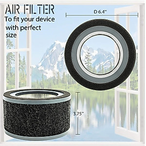 Flintar FLT4200 H13 True HEPA Replacement L Filter, Compatible with GermGuardian Air Purifier Models AC4200 and AC4200W, Filter Size L, Part Number FLT4200, 2-Pack