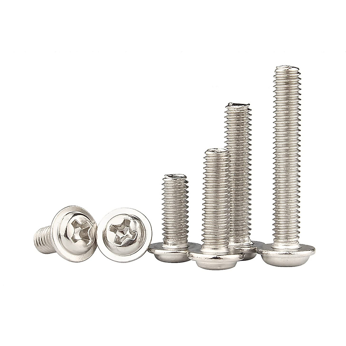 Metric M4 Knobs Screws for Chinese Konbs Pulls Handles, Washer Head Bolts Phillips Drive PWM Machine Screws for Metric M4 Holes Cabinet Door Knob Pull Handle (M4 x 35mm, 50 Pcs)