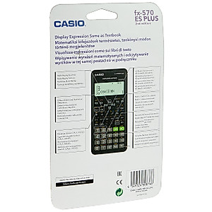 Casio Fx-570Es Plus 2 Scientific Calculator with 417 Functions, Black