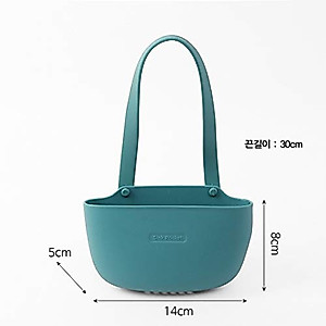 Green Rubber Kitchen Sponge Holder Sink Caddy Sponge Holder Sink Drain Rack Hanging Basket Storage Kitchen Organizer Sink Accessorie TPKP79562