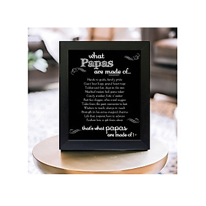 Papa Chalkboard Frame - Gift for Papa for Father's Day, Birthday, Birth of Grandchild - Made in USA