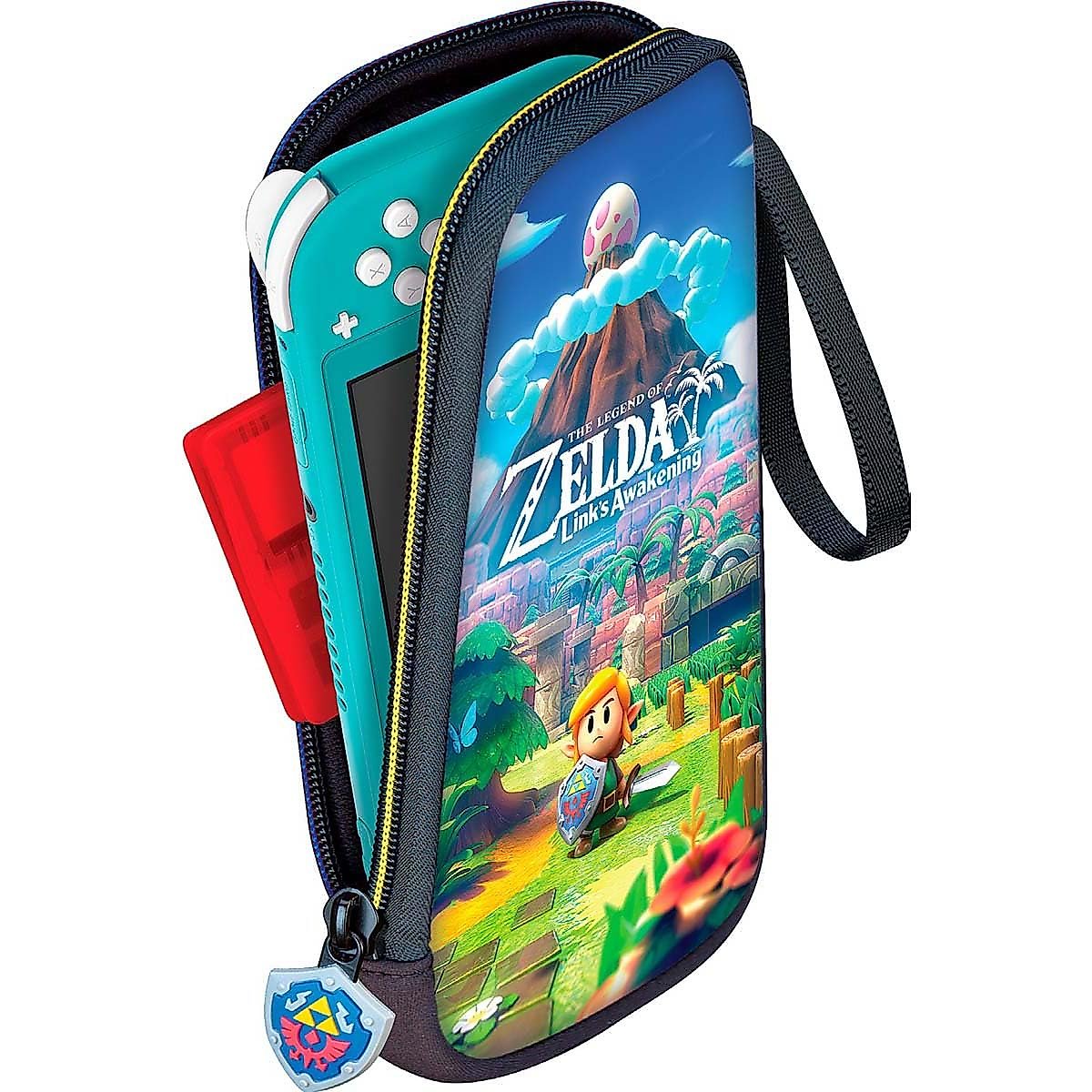 Game Traveler Licensed Nintendo Switch Lite Slim Zelda Case - Protective Vinyl Case with Loop Handle and Game Case Storage - Nintendo Switch