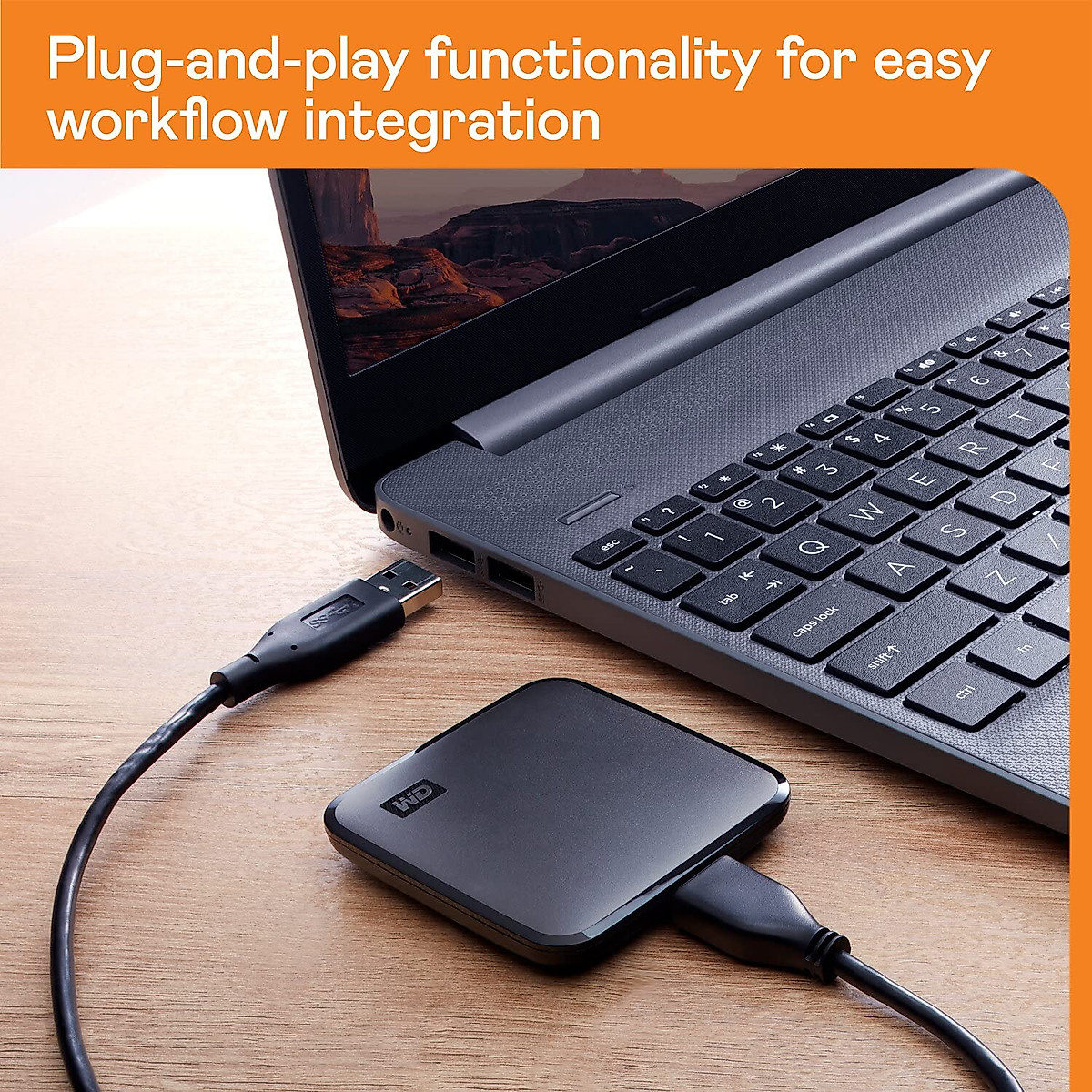 Western Digital 2TB Elements SE - Portable SSD, USB 3.0, Compatible with PC, Mac - WDBAYN0020BBK-WESN