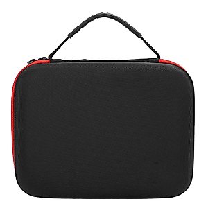 Hopcd VR Gaming Headset Carrying Case Nylon Hard Travel Case for Oculus Go VR Headset Protective/Collection Bag, with A Pocket for VR Controller(Black Red)