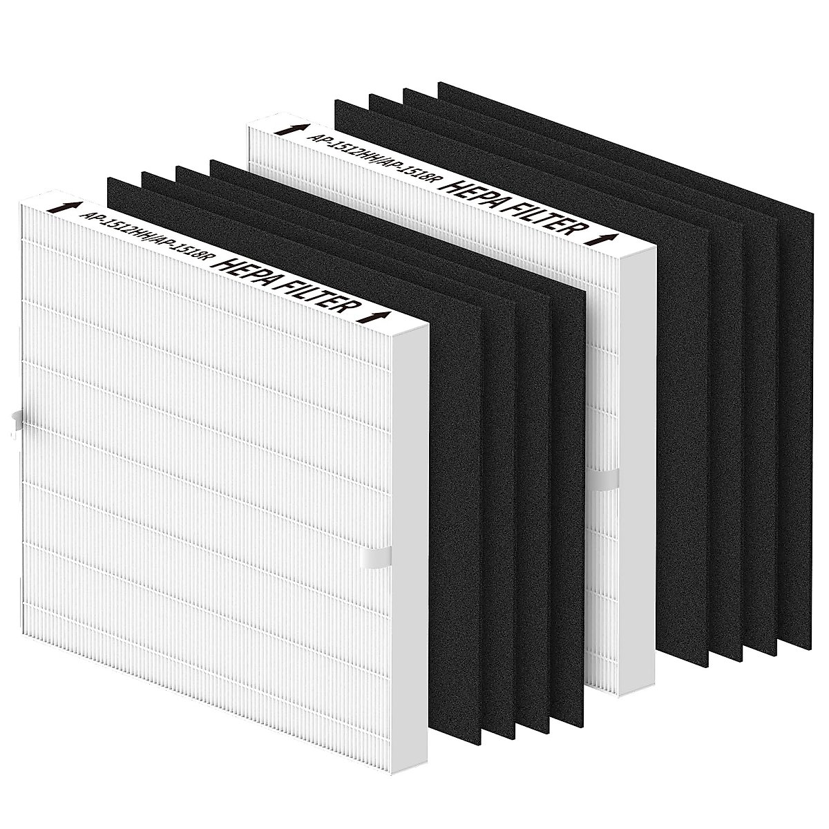 2 Pack Airmega AP-1512HH Filter Replacement Compatible with Coway Airmega AP-1512HH and Airmega 200M, with 2 True HEPA Filter and 8 Carbon Pre-Filters, Replace Part # 3304899