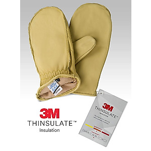 Illinois Glove Company Winter 3M Thinsulate™ Lined Premium Leather Chopper Mittens Style 501 (2X-Large)