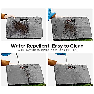 Ohuhu Extra Thick Kneeling Pad, 17x11x1.5 Inch Gardening Knee Pads Kneeling Foam Mat with Comfortable Surface, Water Resistant Large Knee Cushion Supplies for Garden Work Baby Bath Yoga Exercise