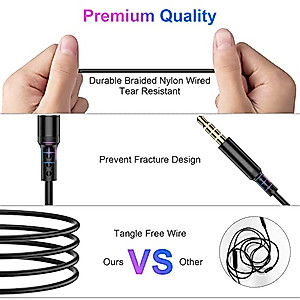 TITACUTE Wired Earbuds 3.5mm Jack Magnetic In-ear Earphone Stereo Canceling Headphone with Microphone for iPhone iPad Samsung A14 A13 A03s S10e S10 Motorola One 5G Ace Moto G Play Power Stylus Android