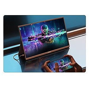 Portable Monitor for Laptop 15.6-inch IPS 144HZ Cell Phone External Screen Laptop Expansion Screen Gaming Machine Sub-Screen Multi-Function Sub-Screen Portable Monitor
