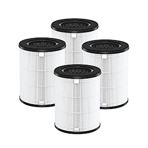 Nispira AP-T20FL True HEPA Replacement Filter Compatible with TotalClean 360° Tower Air Purifier AP-T20 AP-T20WT, 4 Pack