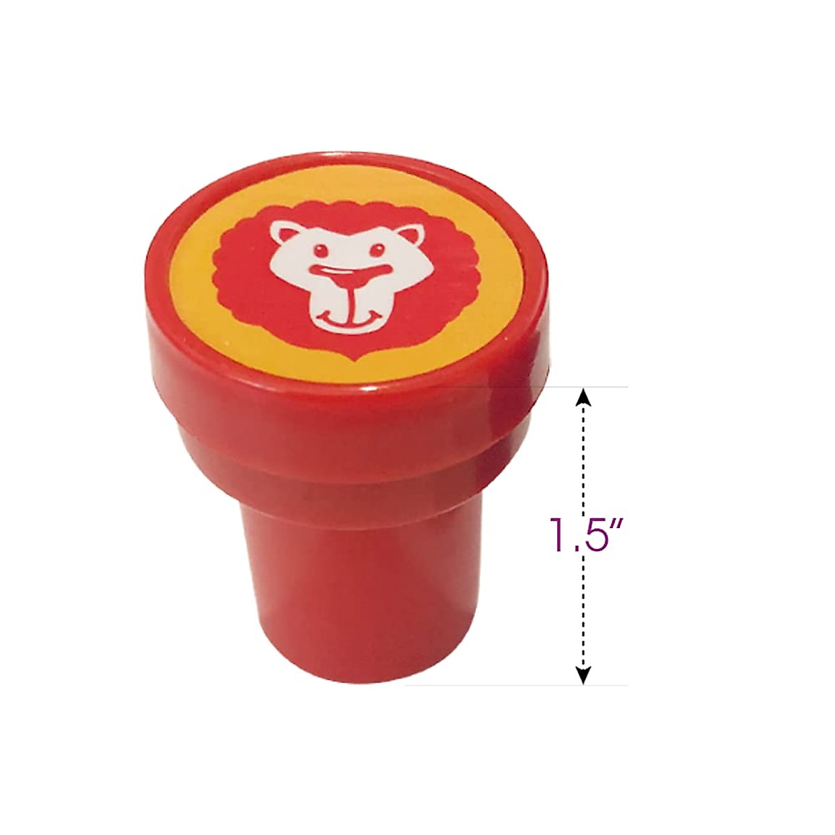 ArtCreativity Zoo Animal Stampers for Kids, Set of 24, Assorted Pre-Inked Stampers, Animal Birthday Party Favors, Goodie Bag Fillers, Arts n Crafts Supplies Assignment Stamps for Teachers