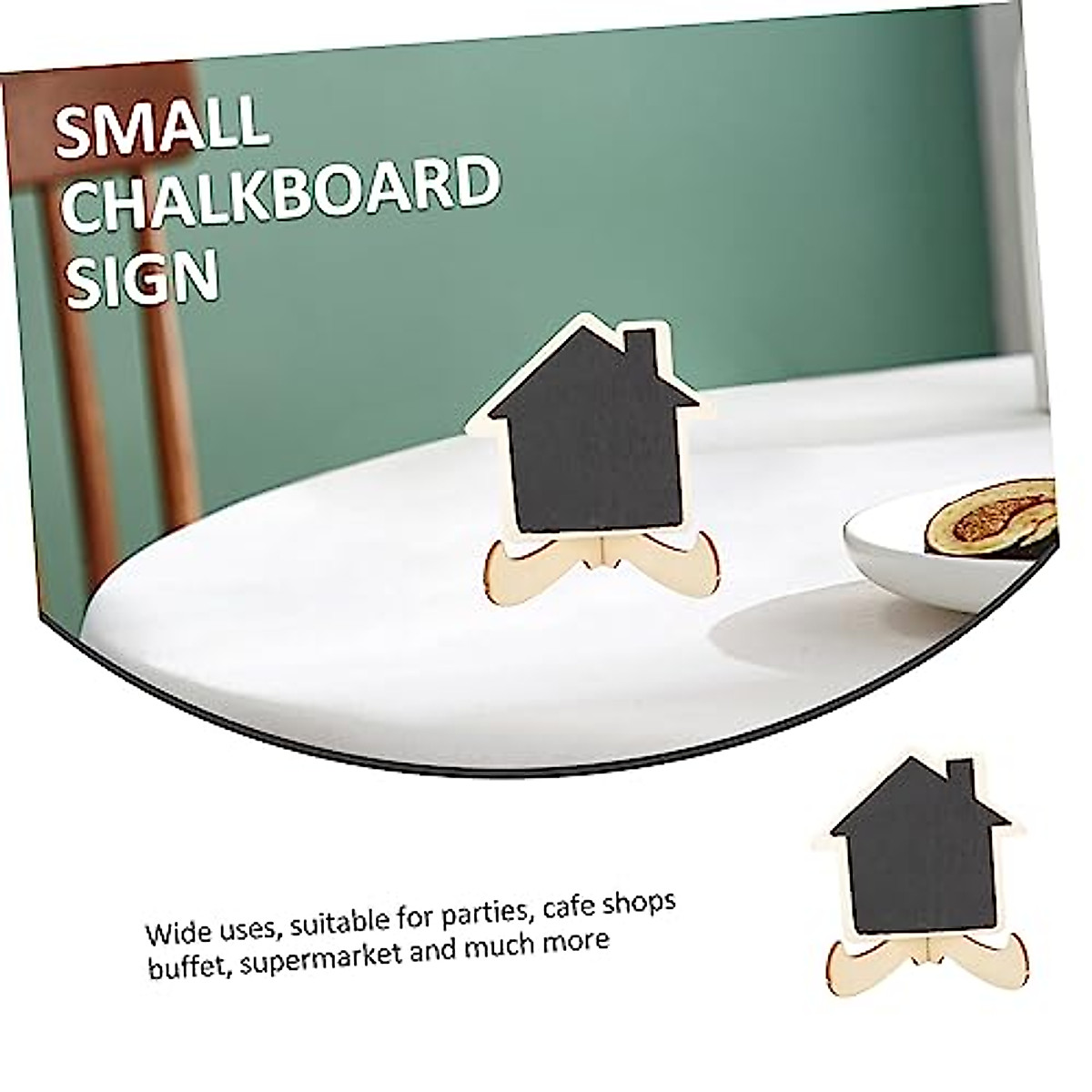 Operitacx 10pcs Wedding Signs Table Chalkboard Sign Place Blackboard Countertop Chalkboard Sign Mini Chalkboard Label Signs Mini Blackboard Easels Chalkboard Signs Small Board Desktop Wood